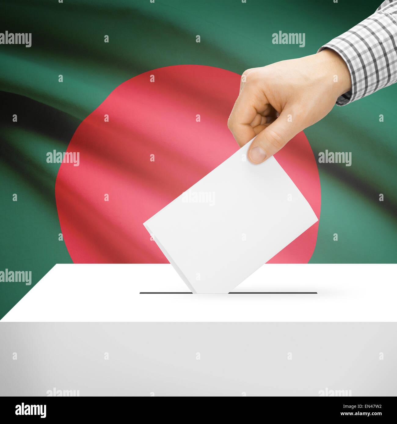 Ballot box with national flag on background series - Bangladesh Stock ...