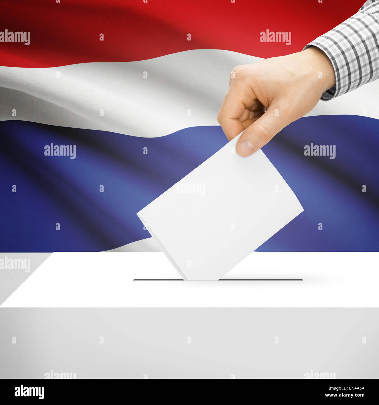 Ballot box with national flag on background series - Thailand Stock ...