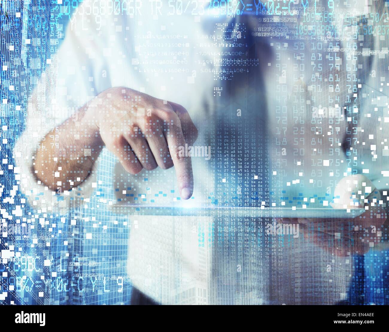Work with technology Stock Photo - Alamy