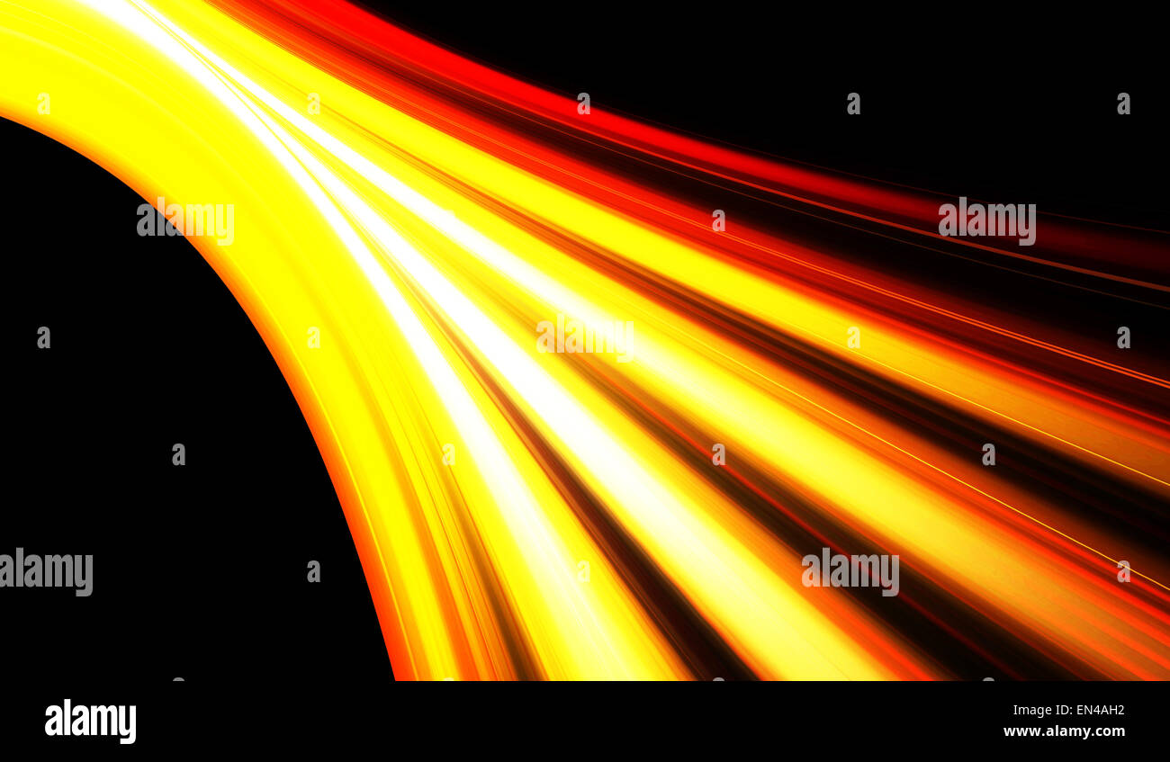 abstract red and yellow background with motion ray technology and ...