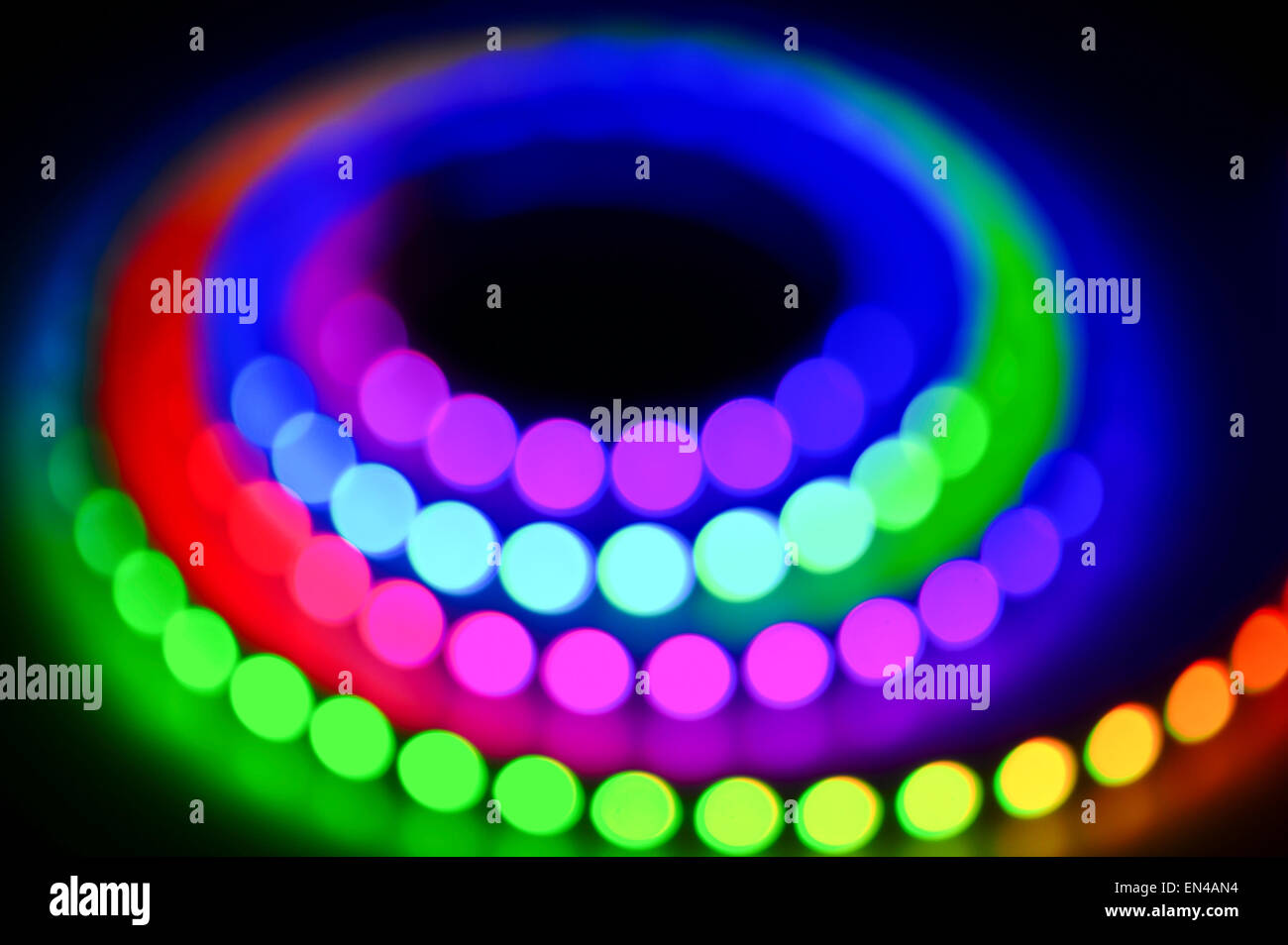 RGB LED Light Strip - Defocused Background Stock Photo - Alamy