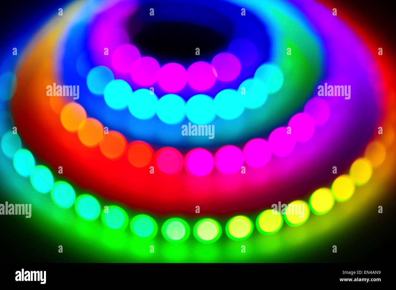RGB LED Light Strip - Defocused Background Stock Photo - Alamy
