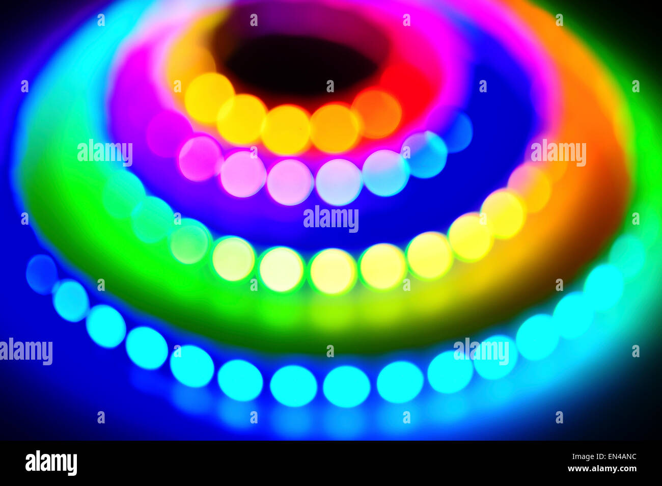 RGB LED Light Strip - Defocused Background Stock Photo - Alamy
