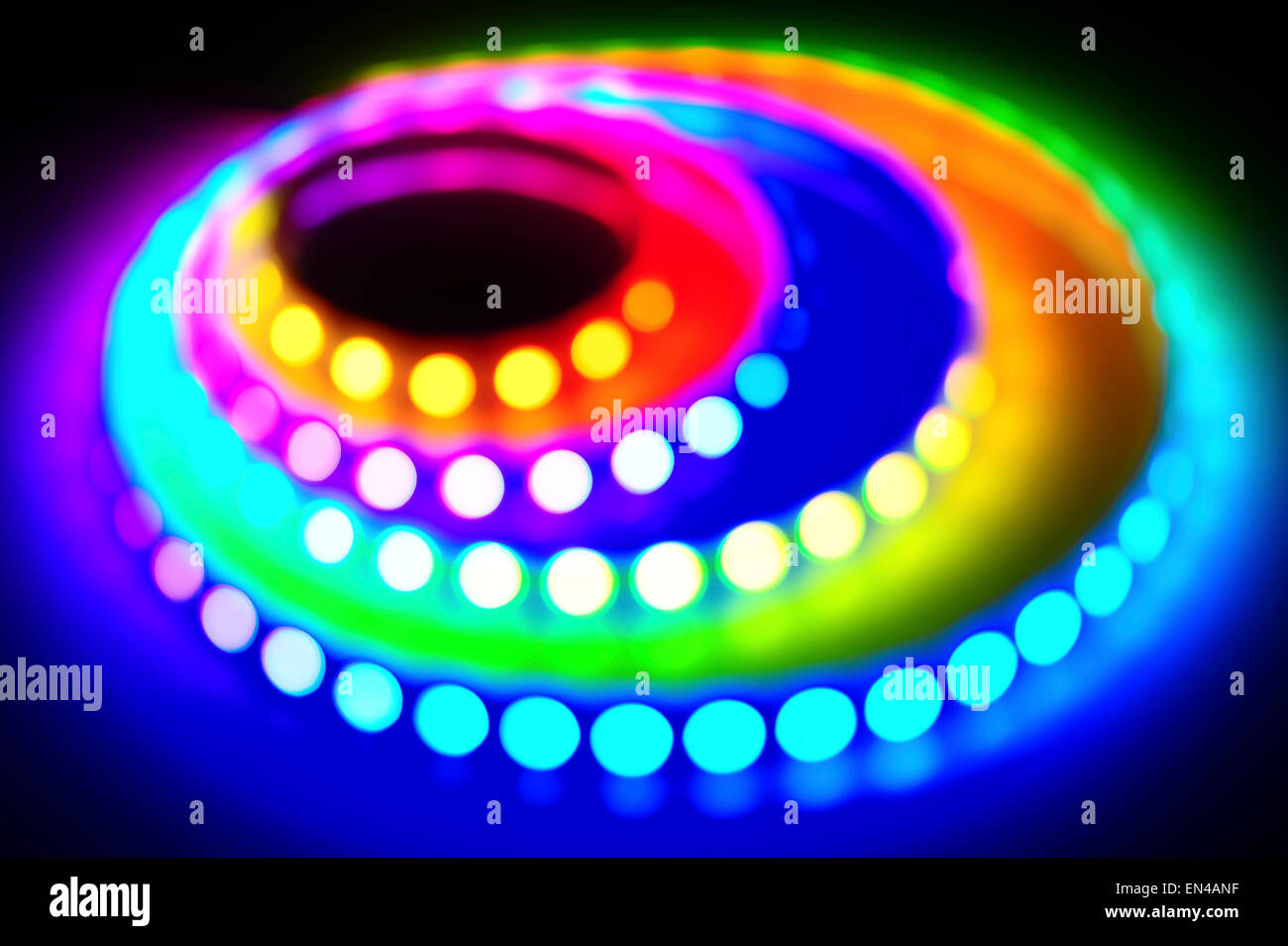 RGB LED Light Strip - Defocused Background Stock Photo - Alamy