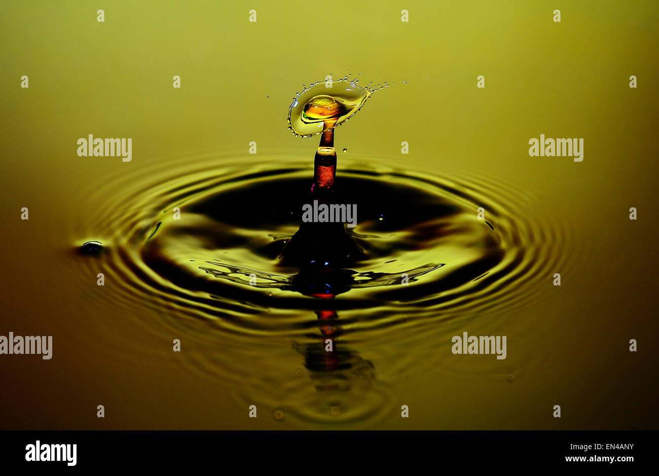 Water Drop Splash Collision - Closeup Stock Photo - Alamy