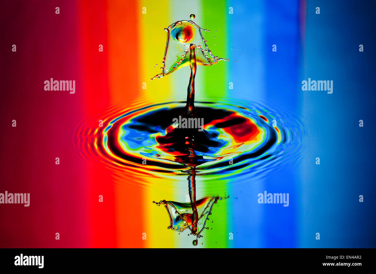 Water Drop Splash Collision - Closeup Stock Photo - Alamy