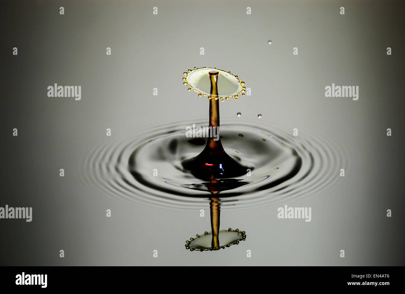 Water Drop Splash Collision - Closeup Stock Photo - Alamy