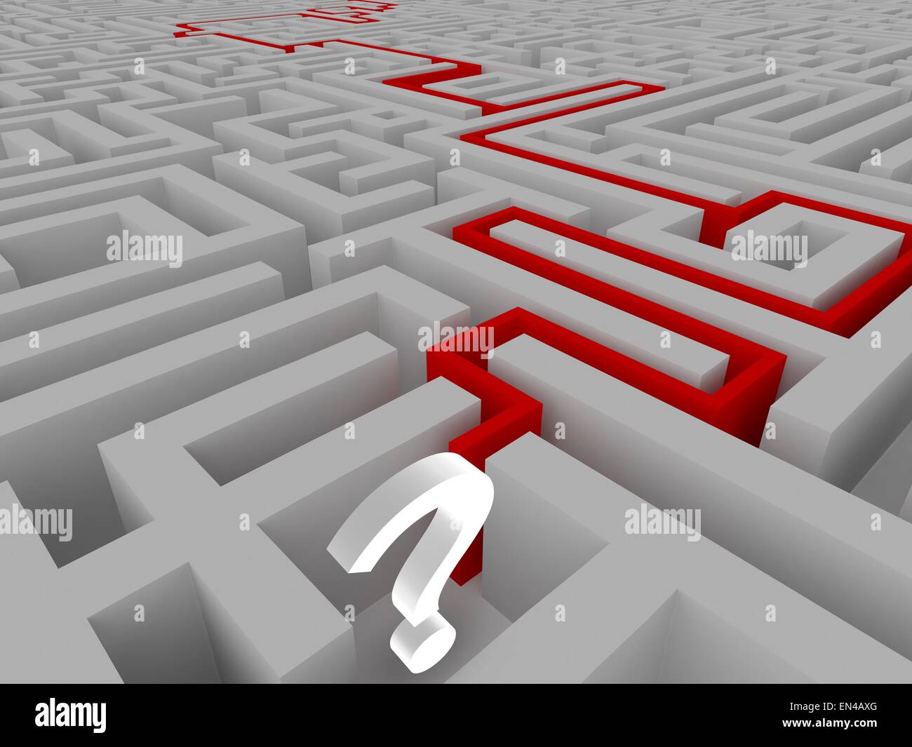 Maze question mark hi-res stock photography and images - Alamy