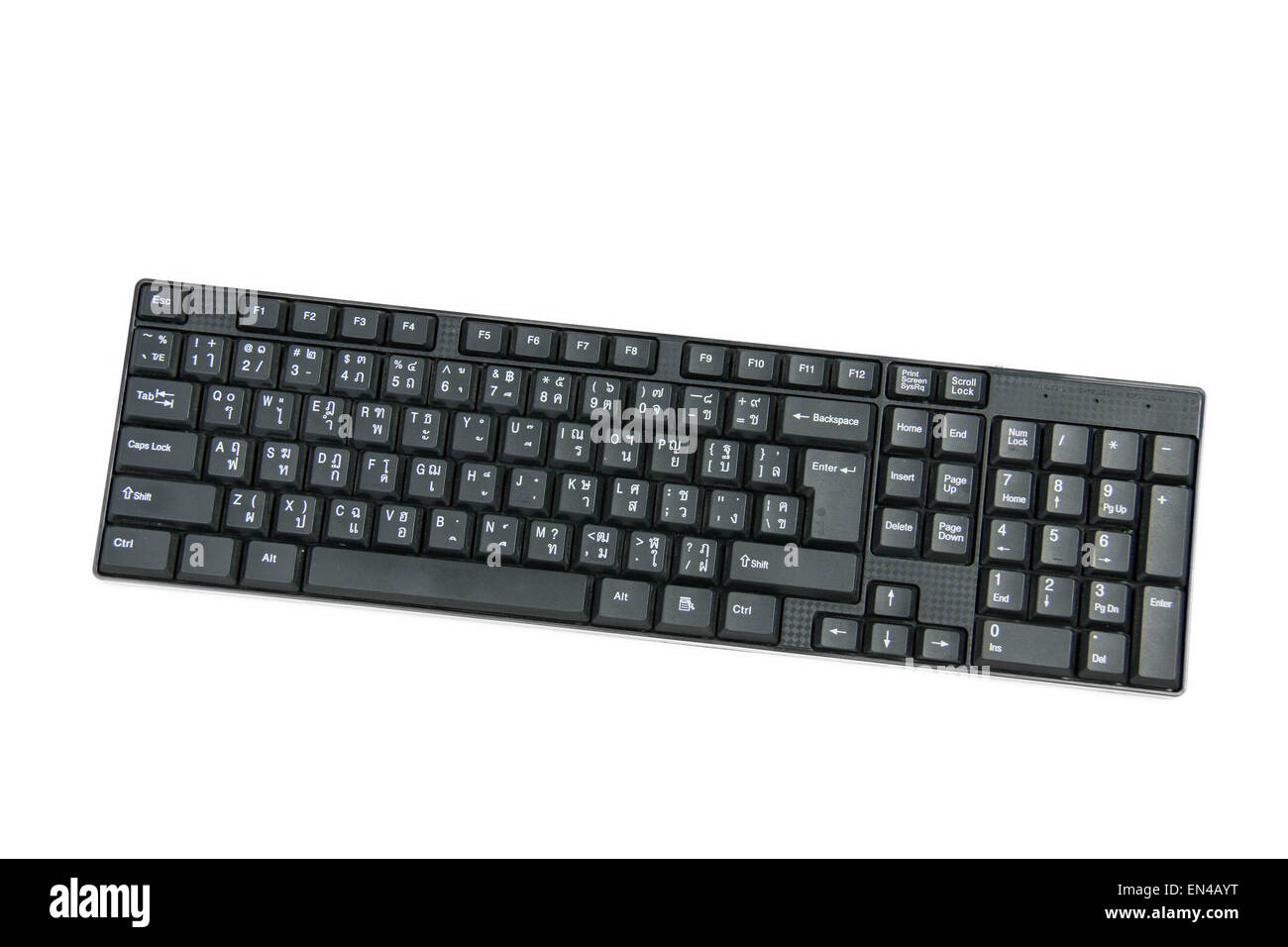 Photo black keyboard keys computer on white backgrond Stock Photo - Alamy