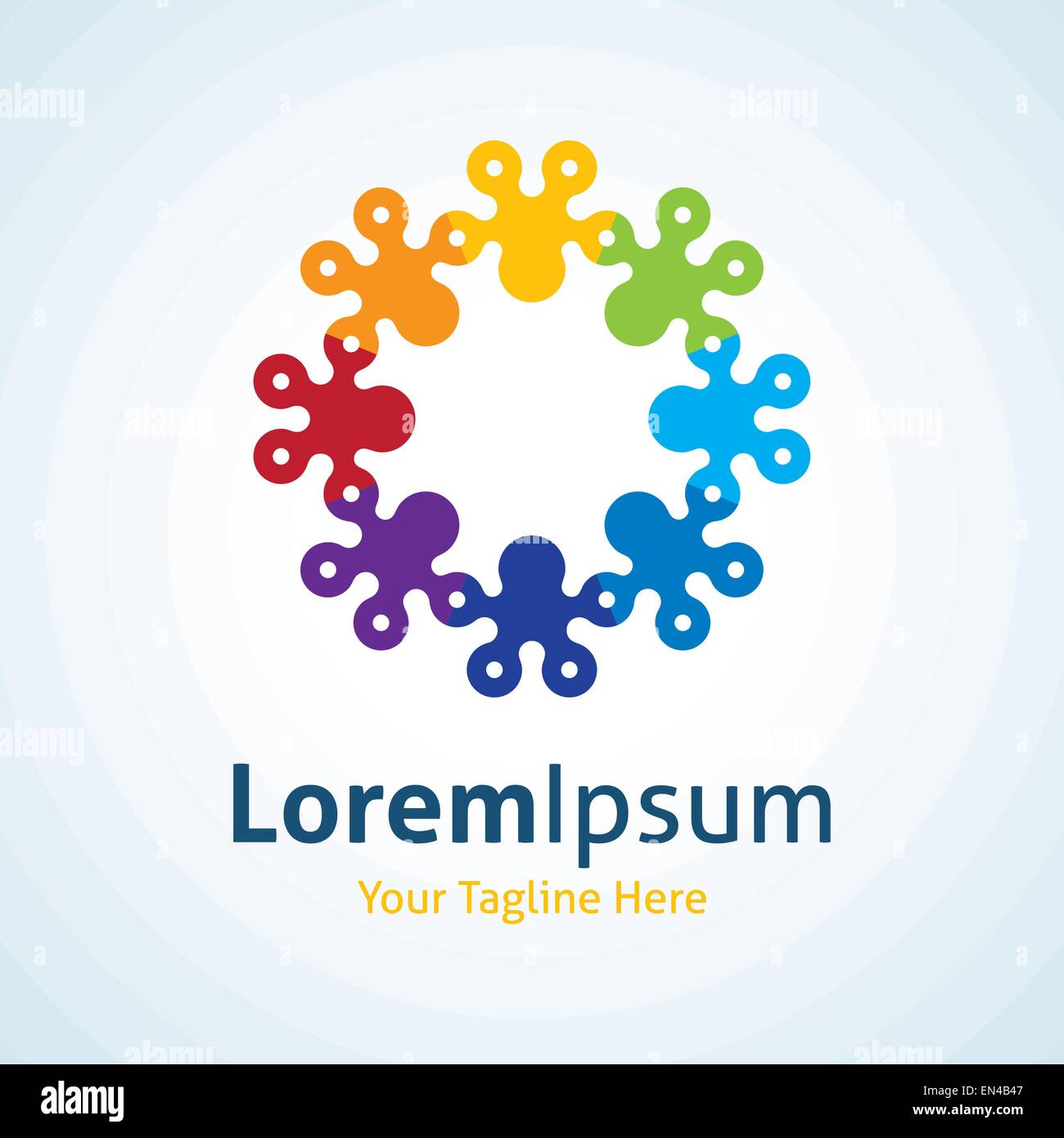 Color diversity circle dotted swirl vector logo icon Stock Vector Image ...