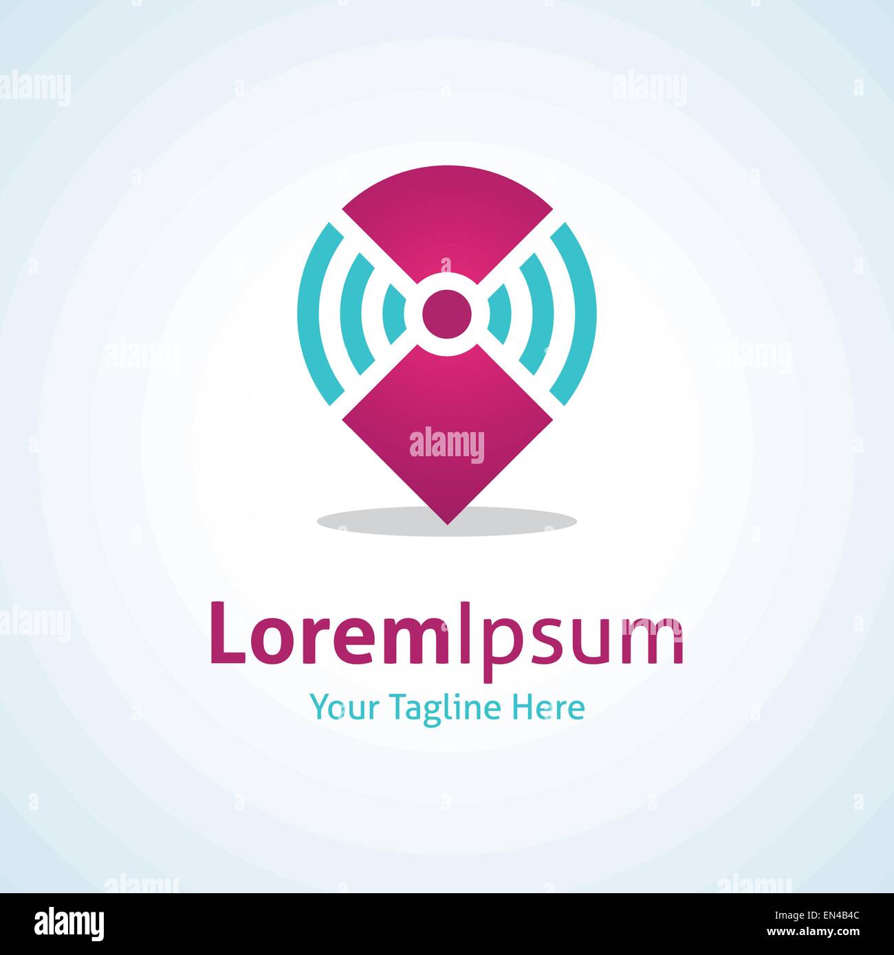 Pin point location banner advertising add vector logo icon Stock Vector ...