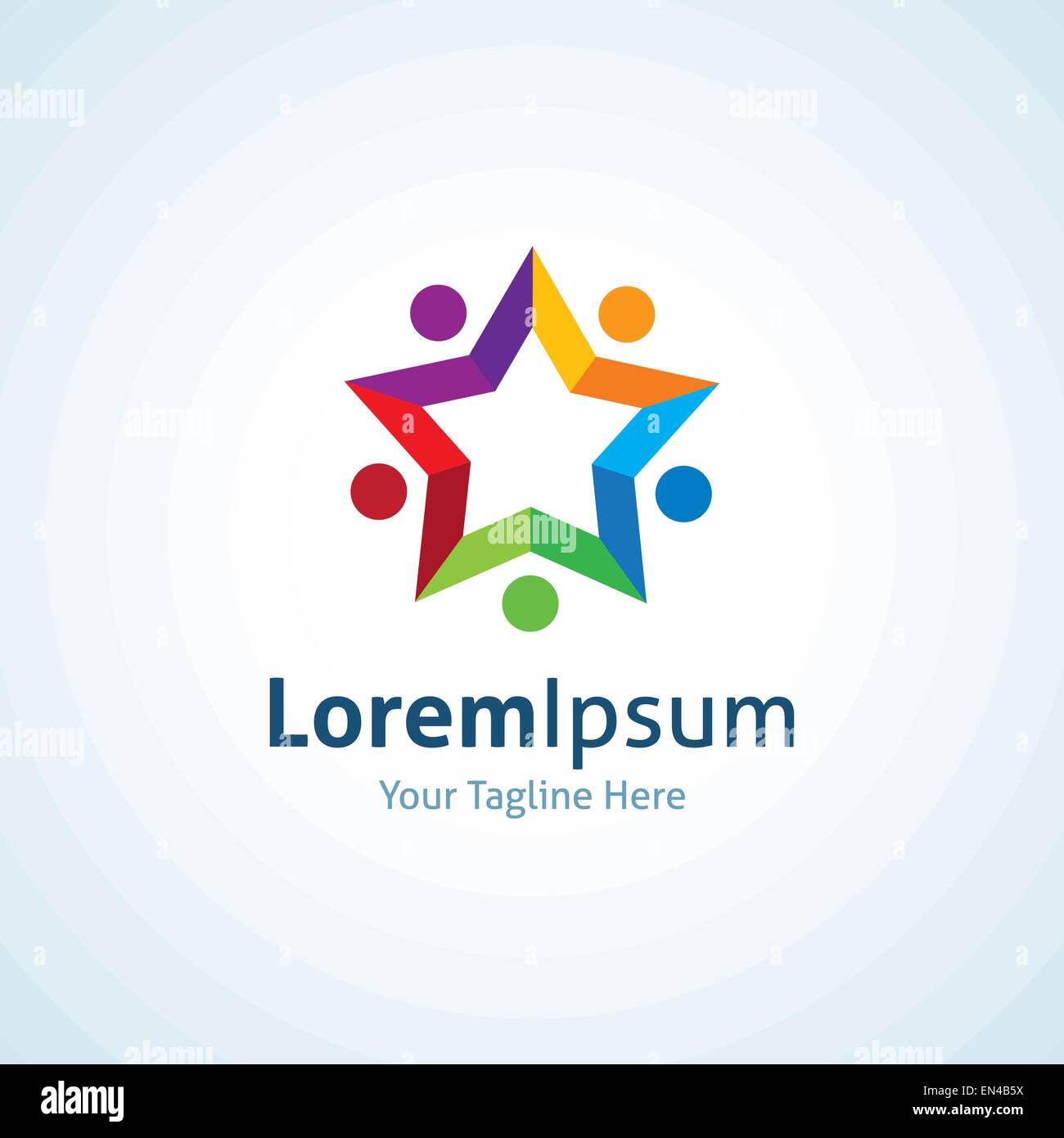 Star shape partnership connection vector logo icon Stock Vector Image ...