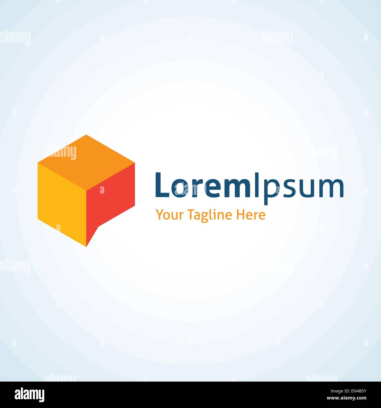 Orange innovation box cube perfect business vector logo icon Stock ...