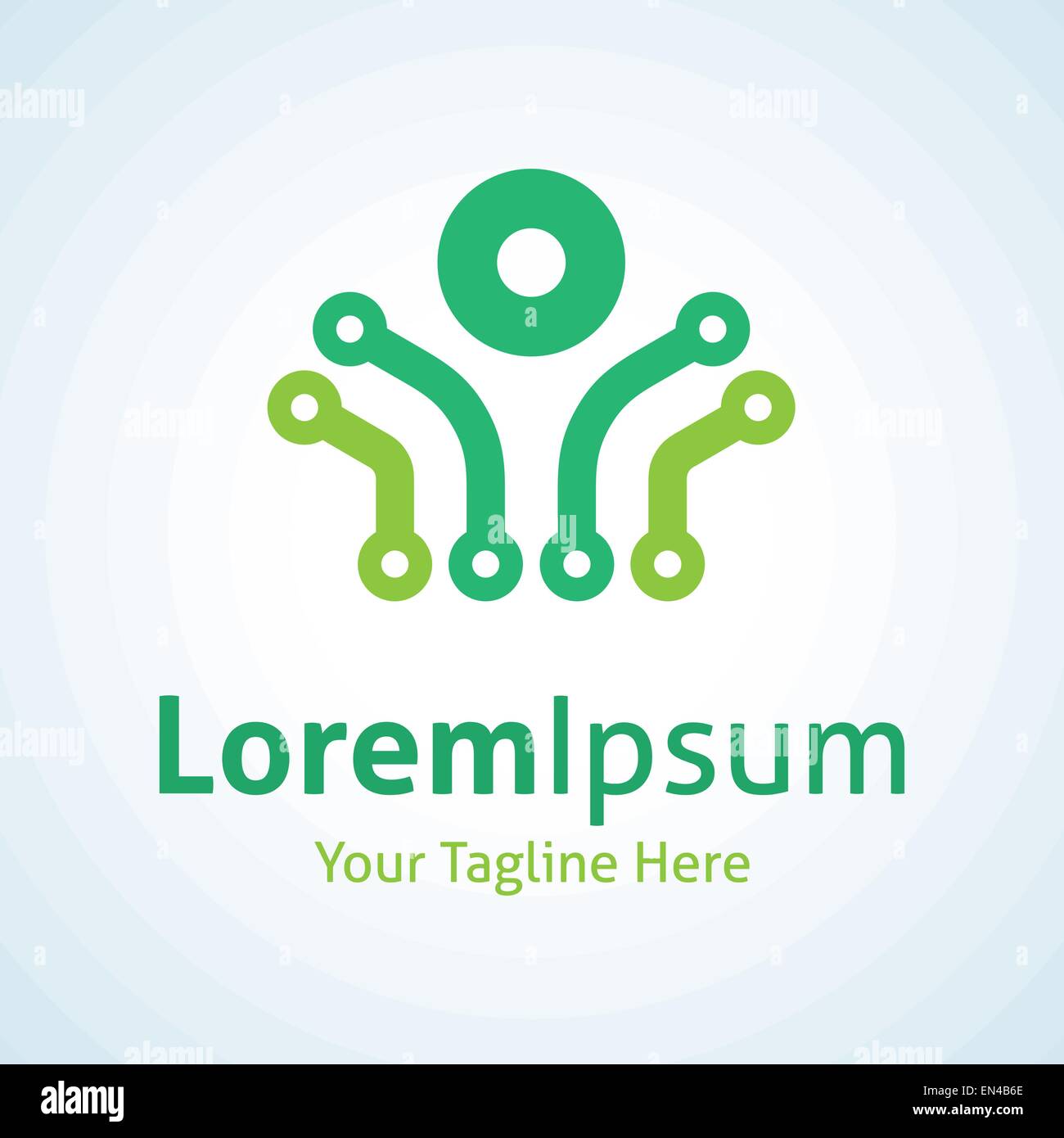 Green circuit technology energy connection vector logo icon Stock ...