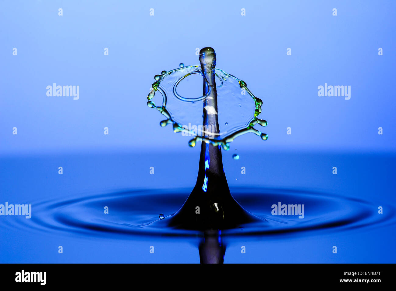 Water Drop Splash Collision - Closeup Stock Photo - Alamy