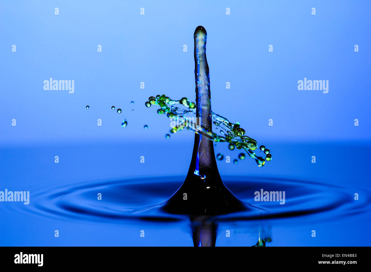 Water Drop Splash Collision - Closeup Stock Photo - Alamy