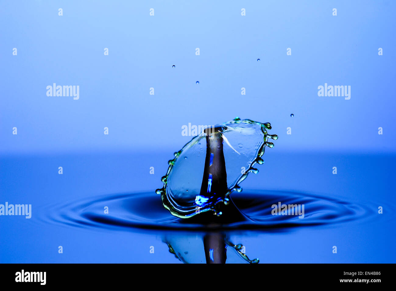 Water Drop Splash Collision - Closeup Stock Photo - Alamy