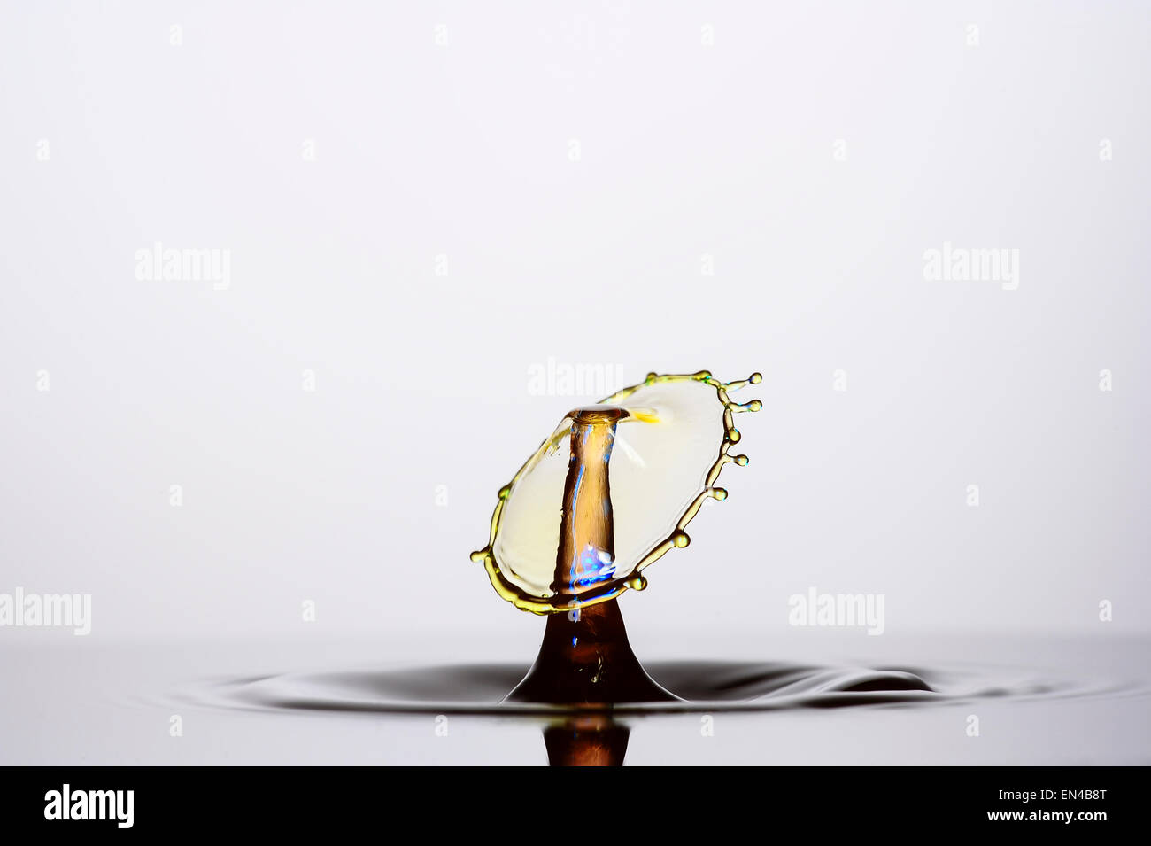Water Drop Splash Collision - Closeup Stock Photo - Alamy