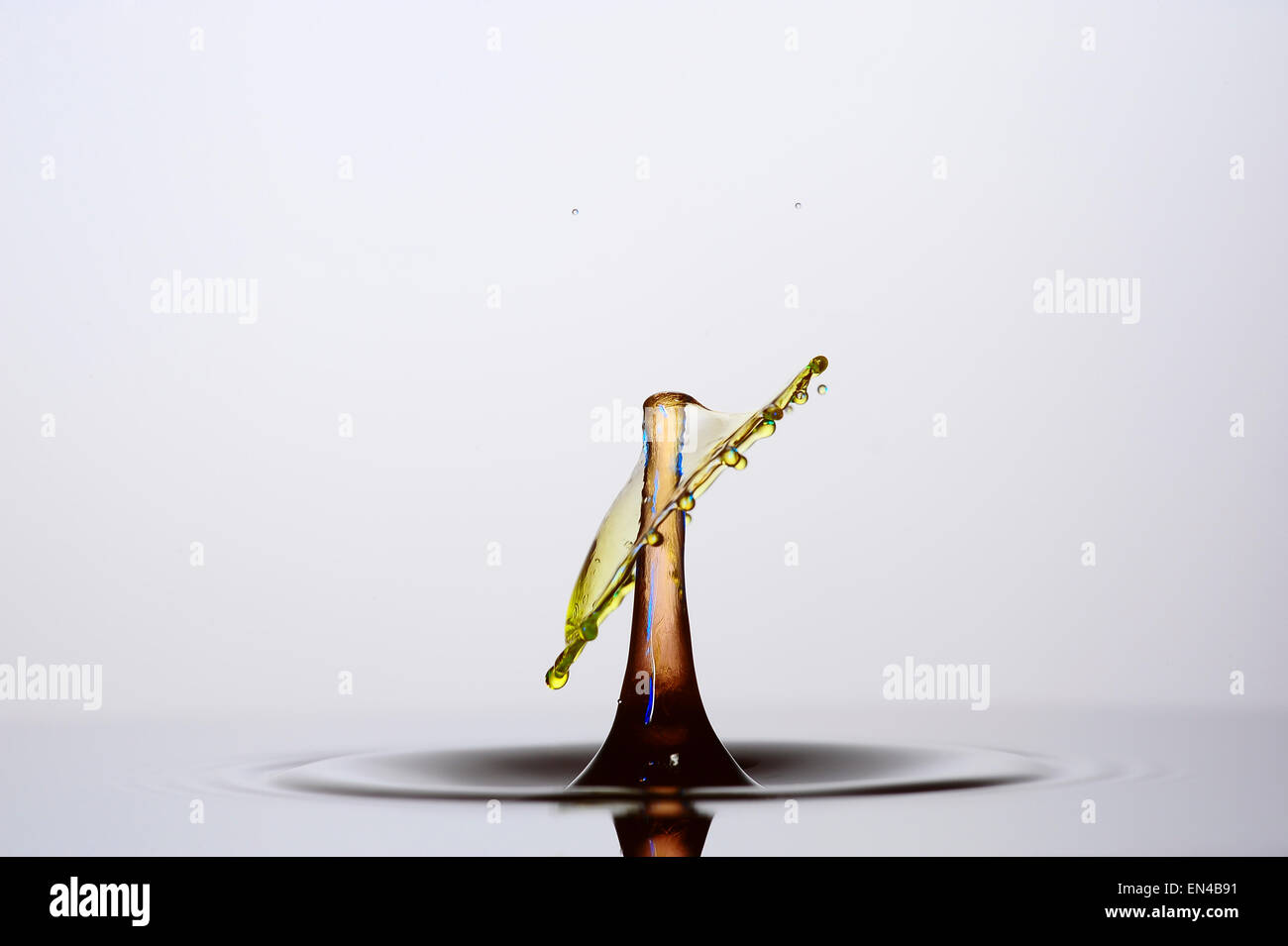 Water Drop Splash Collision - Closeup Stock Photo - Alamy