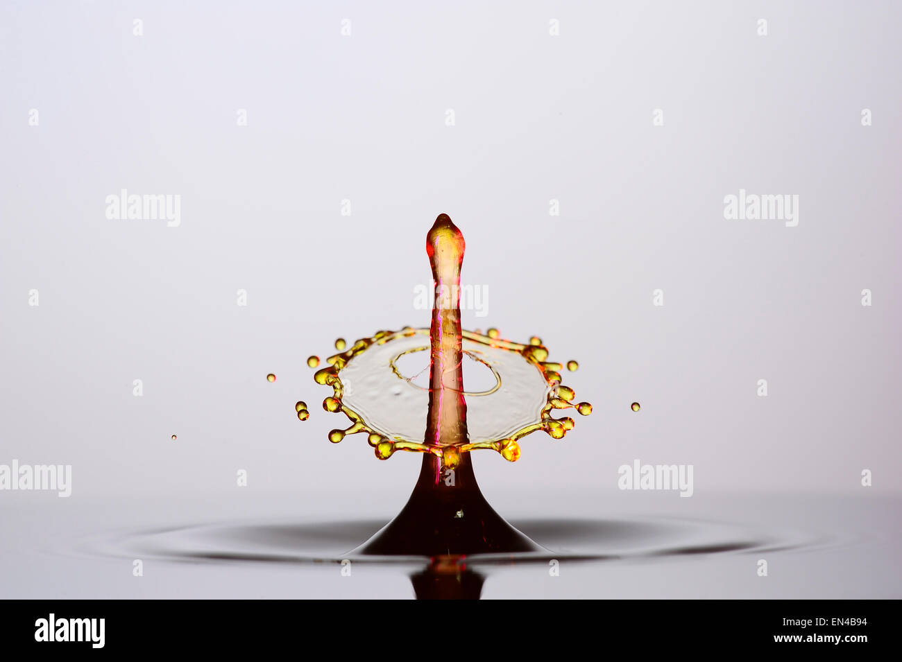 Water Drop Splash Collision - Closeup Stock Photo - Alamy