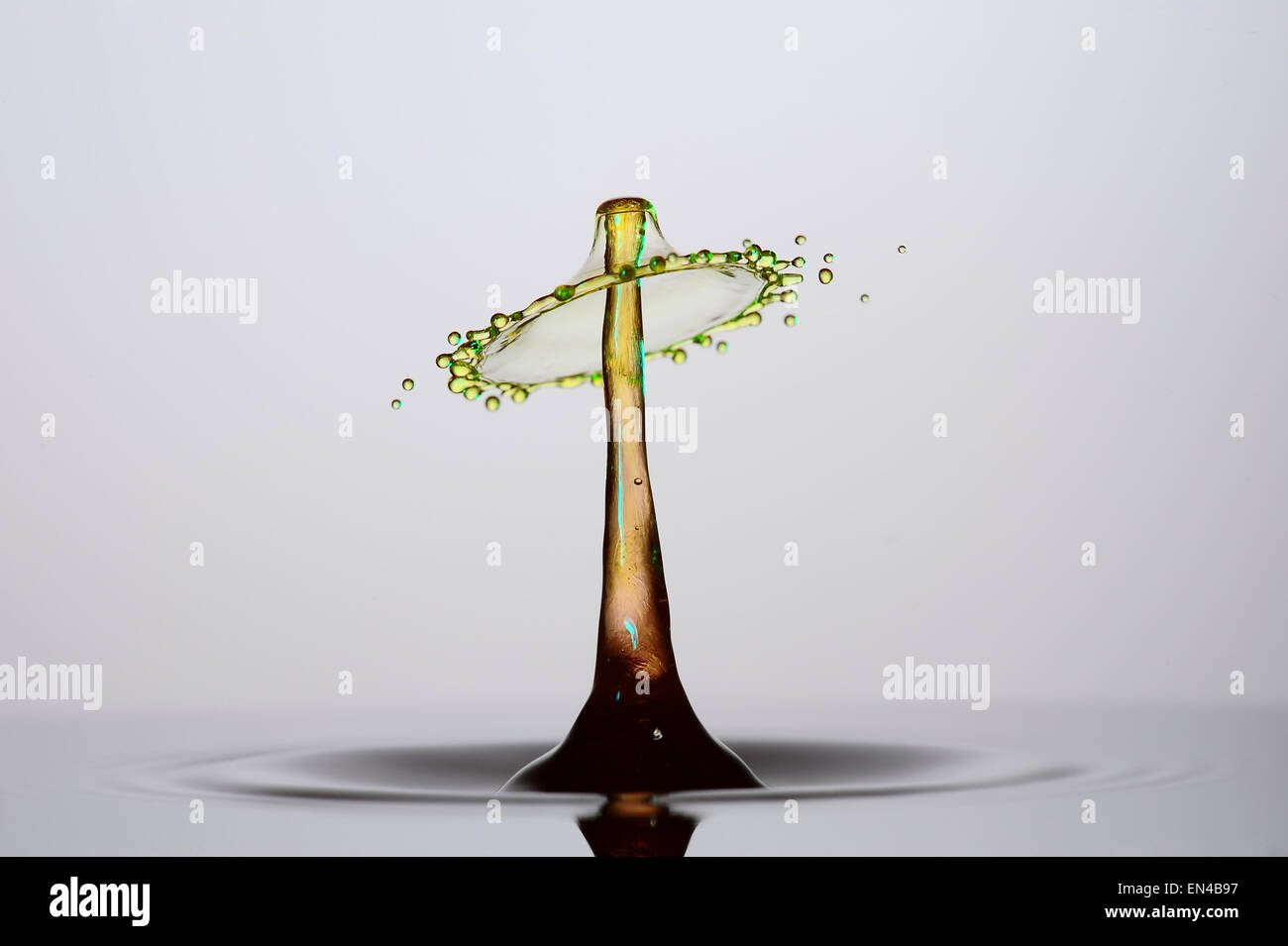 Water Drop Splash Collision - Closeup Stock Photo - Alamy