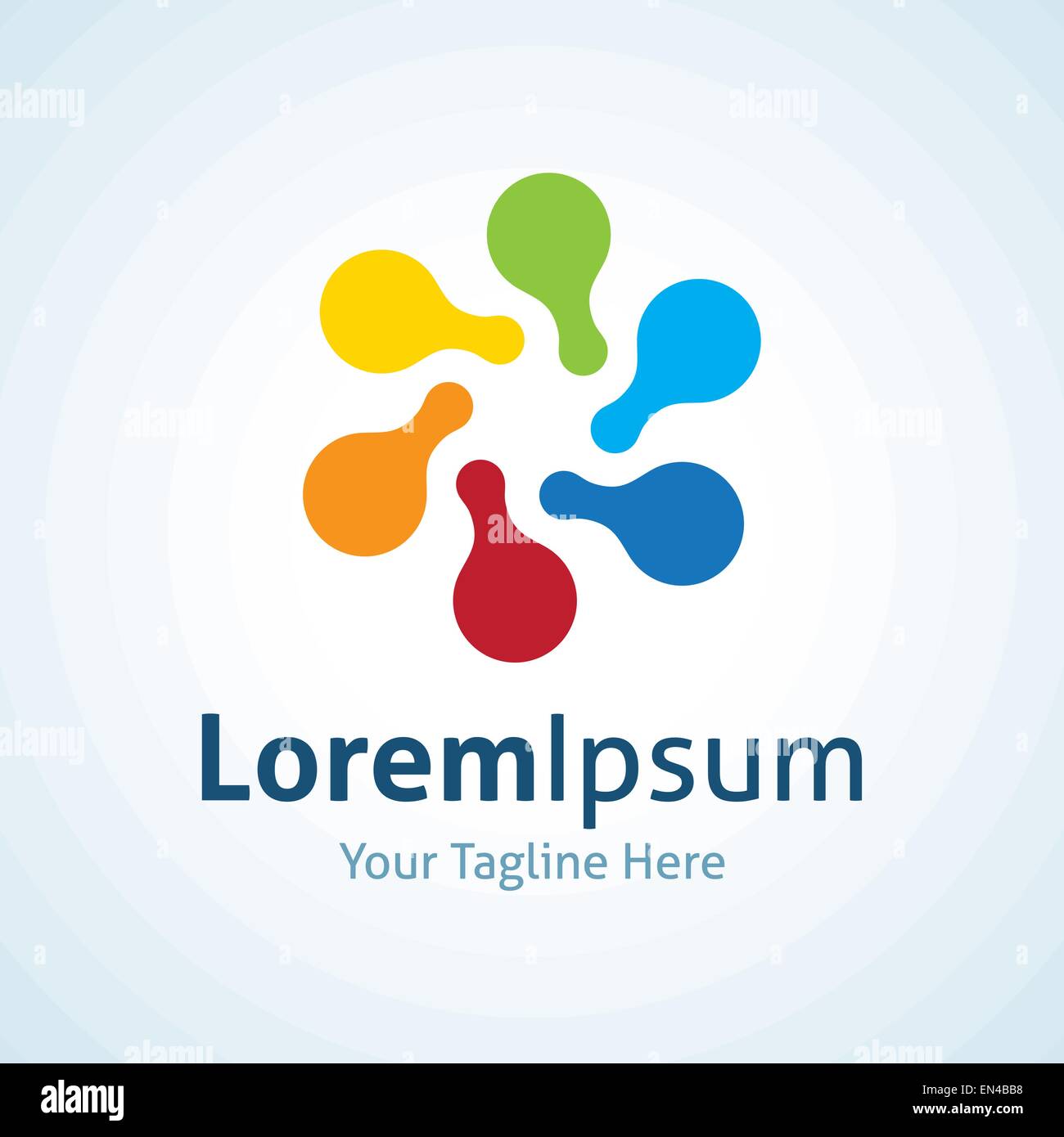 Creative partnership foundation circle colorful logo icon Stock Vector ...