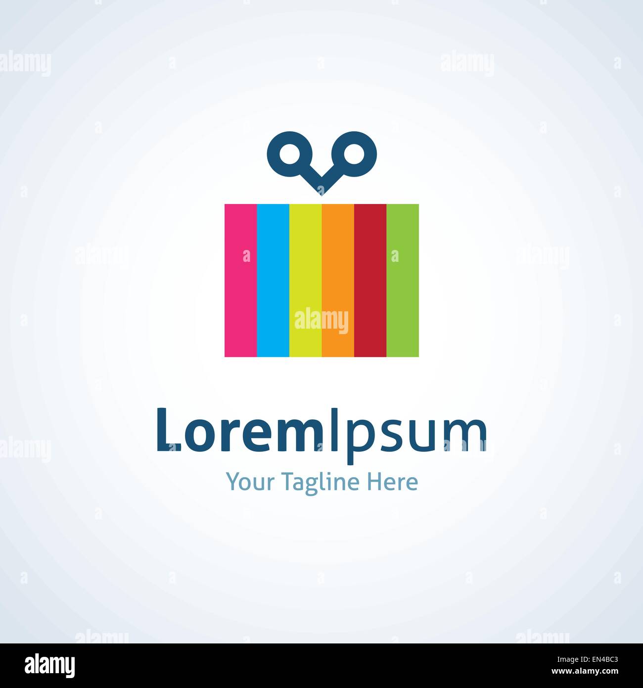 Perfect present gift wrap up vector logo icon Stock Vector Image & Art ...