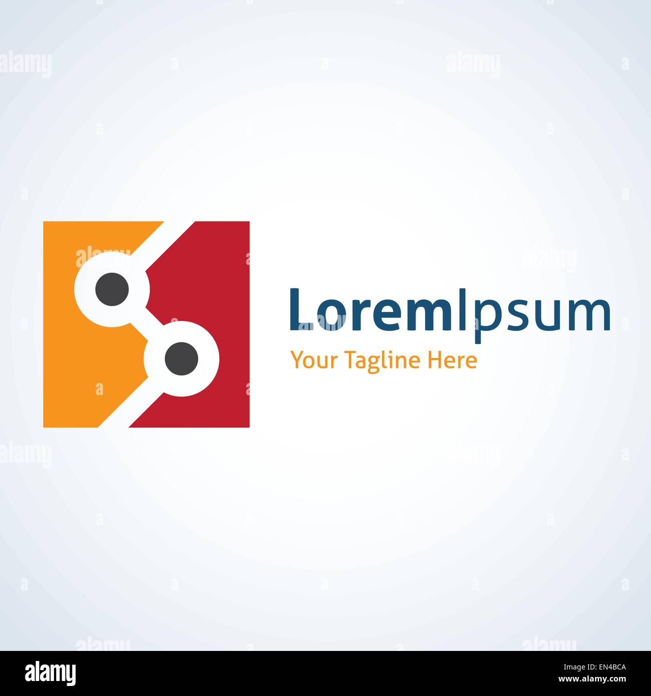 Technology connected dots leadership in future vector logo icon Stock ...