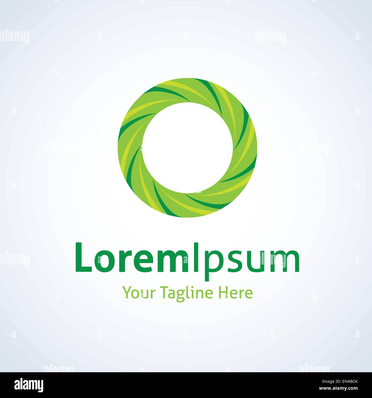Green nature circle loop forest swirl vector logo icon Stock Vector ...