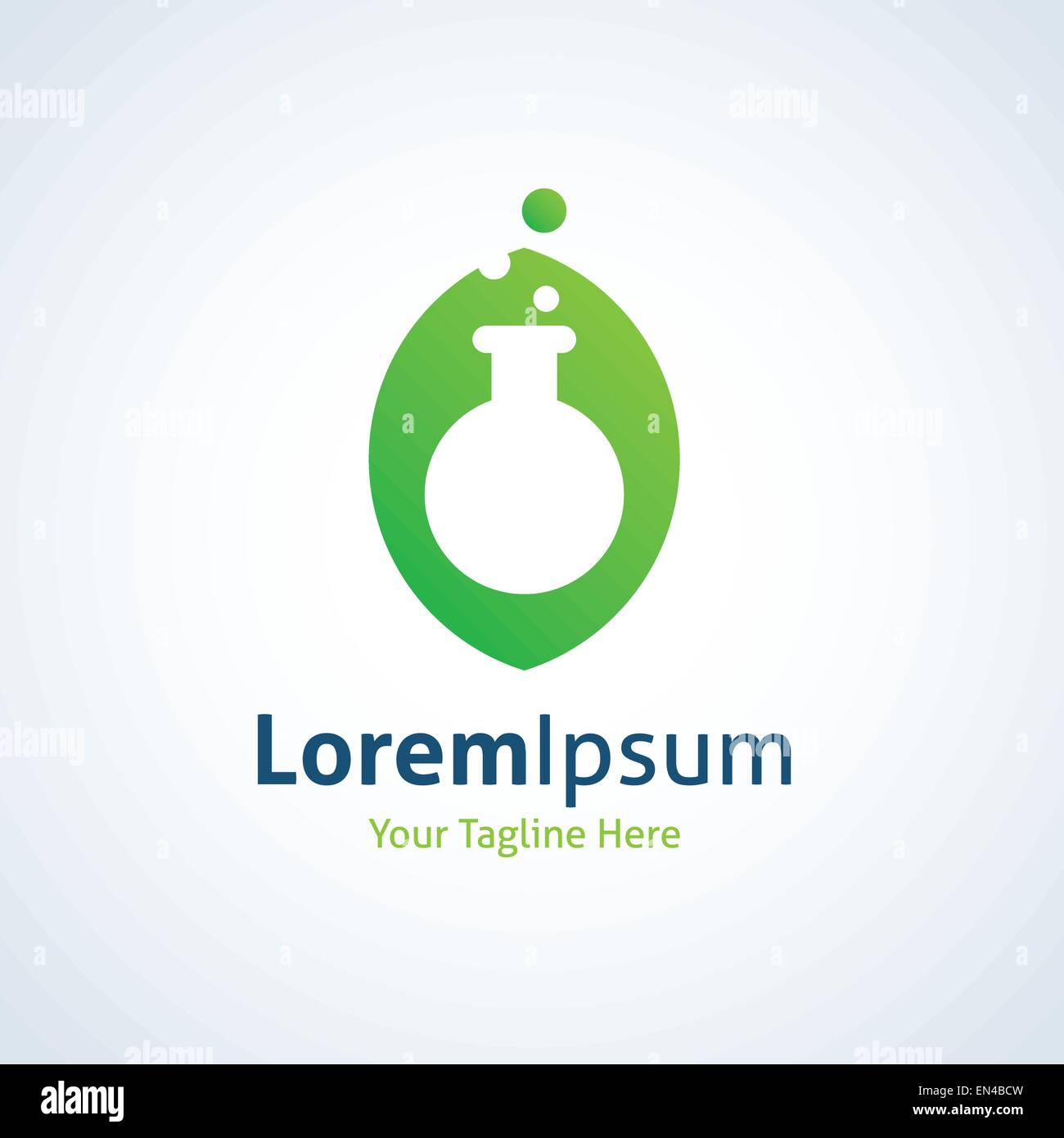 Nature healthy green leaf cure bottle vector logo icon Stock Vector ...