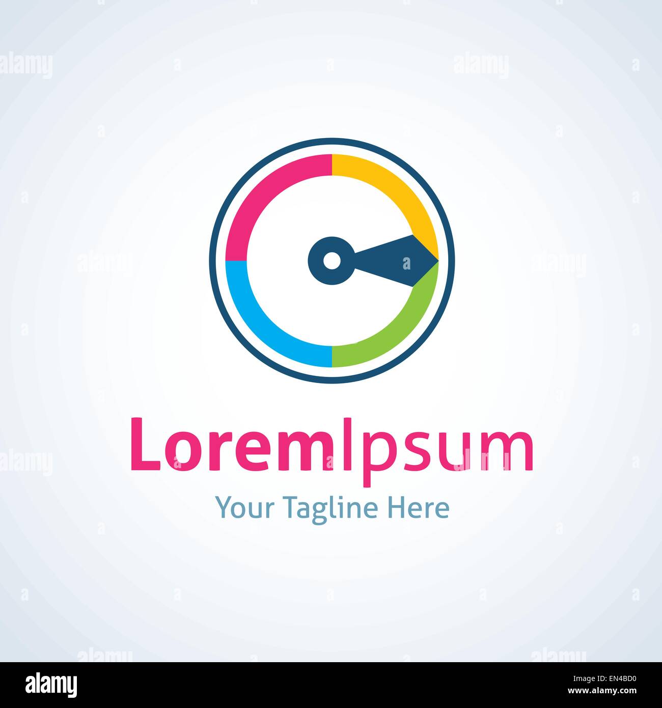 Powered by inspiration business company clock vector logo icon Stock ...