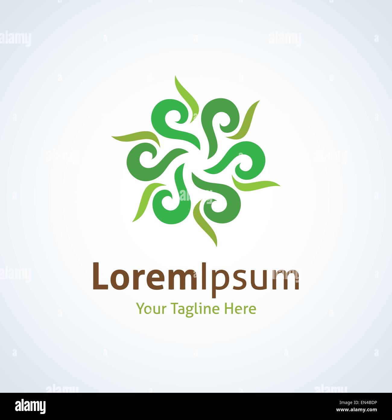 Strong nature circle green wave pattern vector logo icon Stock Vector ...