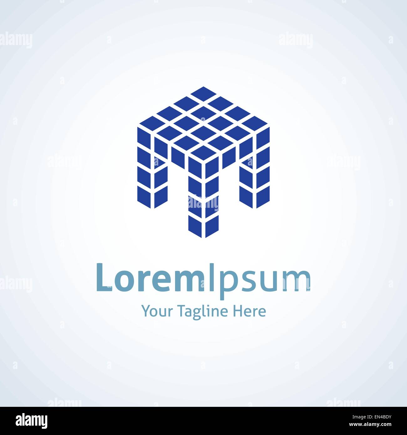 3D modeling box cube table foundation entrepreneurship vector logo icon ...