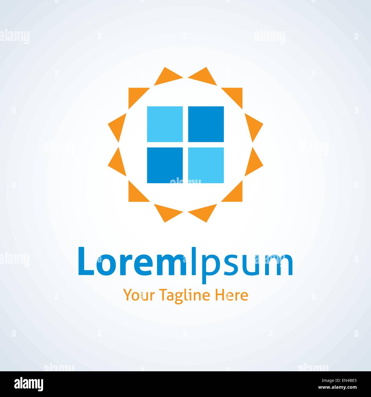 Sun travel window application world changing vector logo icon Stock ...