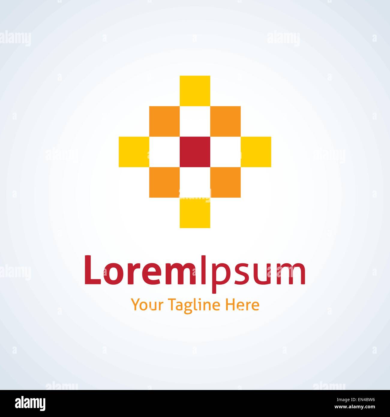 Cross aid yellow mosaic fun pixel vector logo icon Stock Vector Image ...