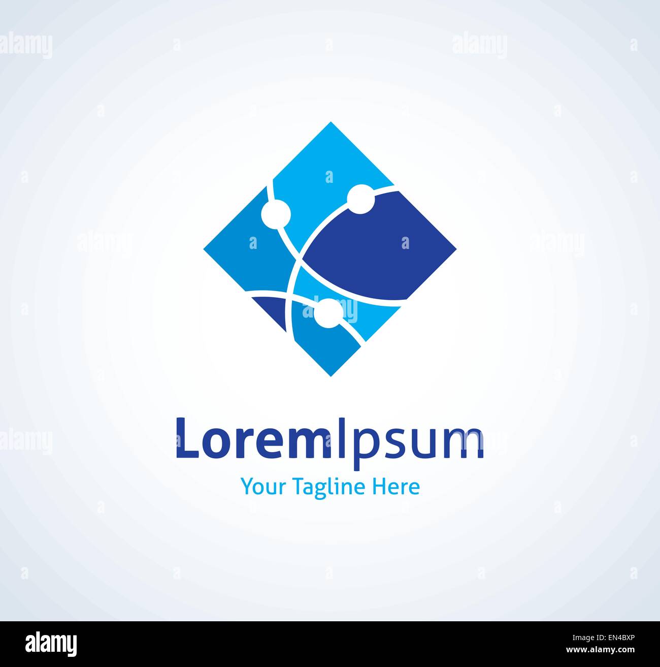 Atom connectivity square blue vector logo icon business Stock Vector ...