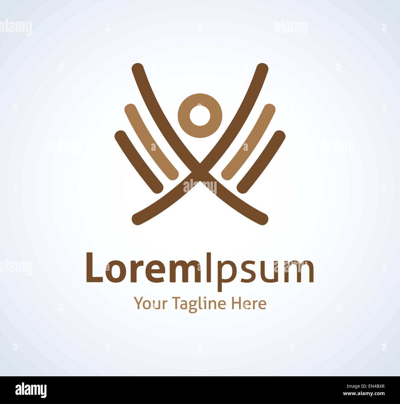 Extreme sport jumping flying man vector logo icon Stock Vector Image ...