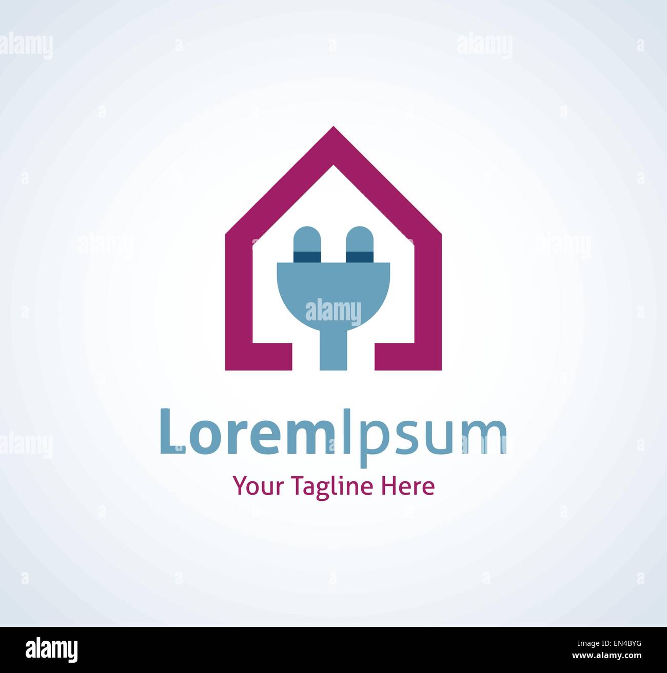 Electric house current new age technology vector logo icon Stock Vector ...