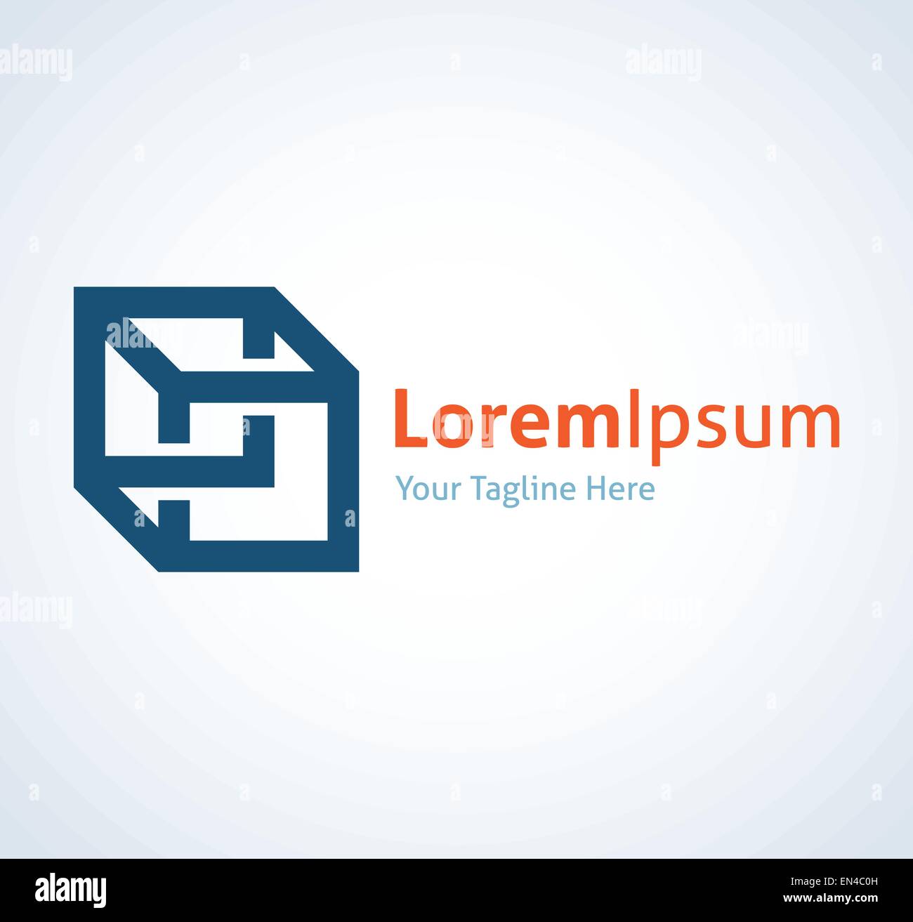 3D geometry cube modeling edges company vector logo icon Stock Vector ...