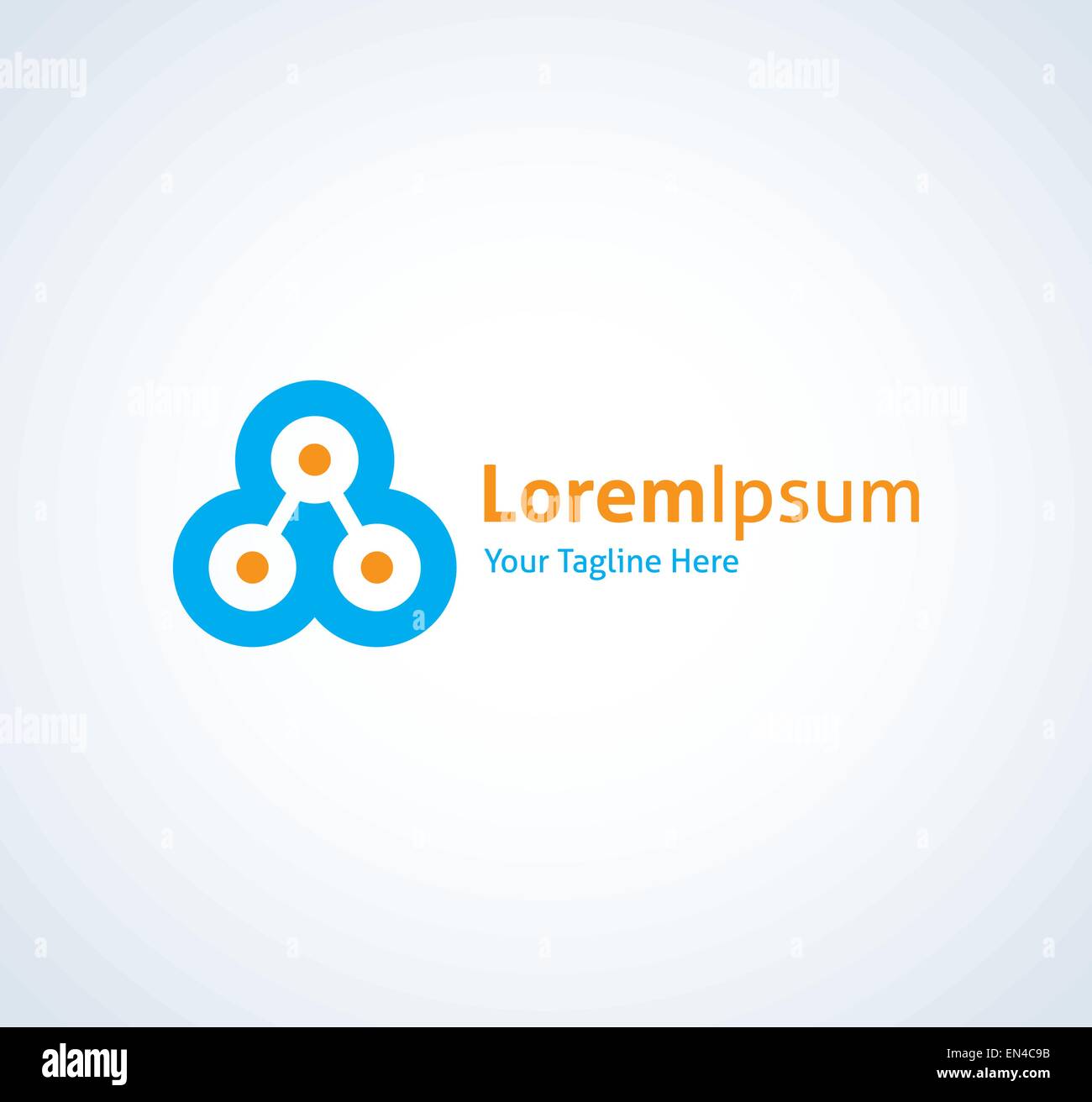 Dots connected networking cloud smart technology system vector logo ...