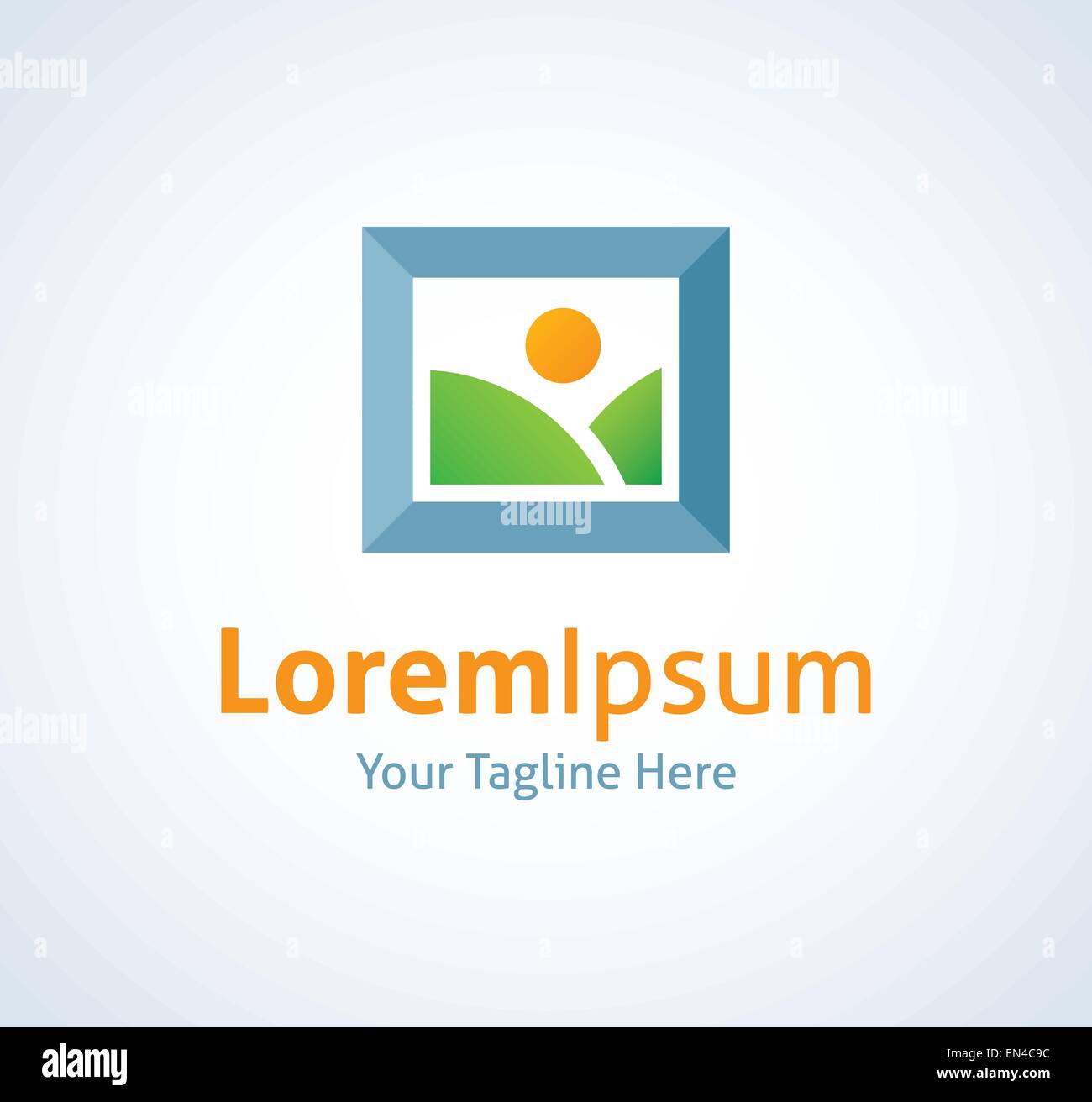 Nature picture beauty frame landscape vector logo icon Stock Vector ...