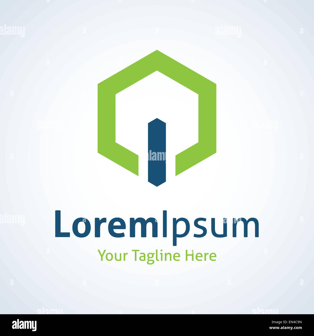 Green energy power button on light vector logo icon Stock Vector Image ...