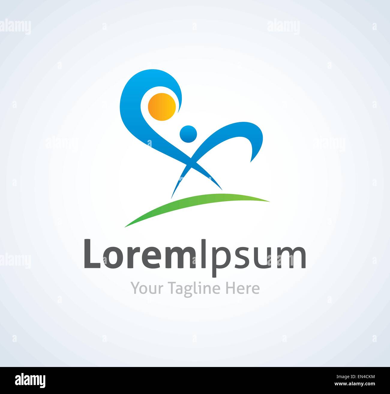 Carpe diem happy man holding a yellow ball vector logo icon Stock ...