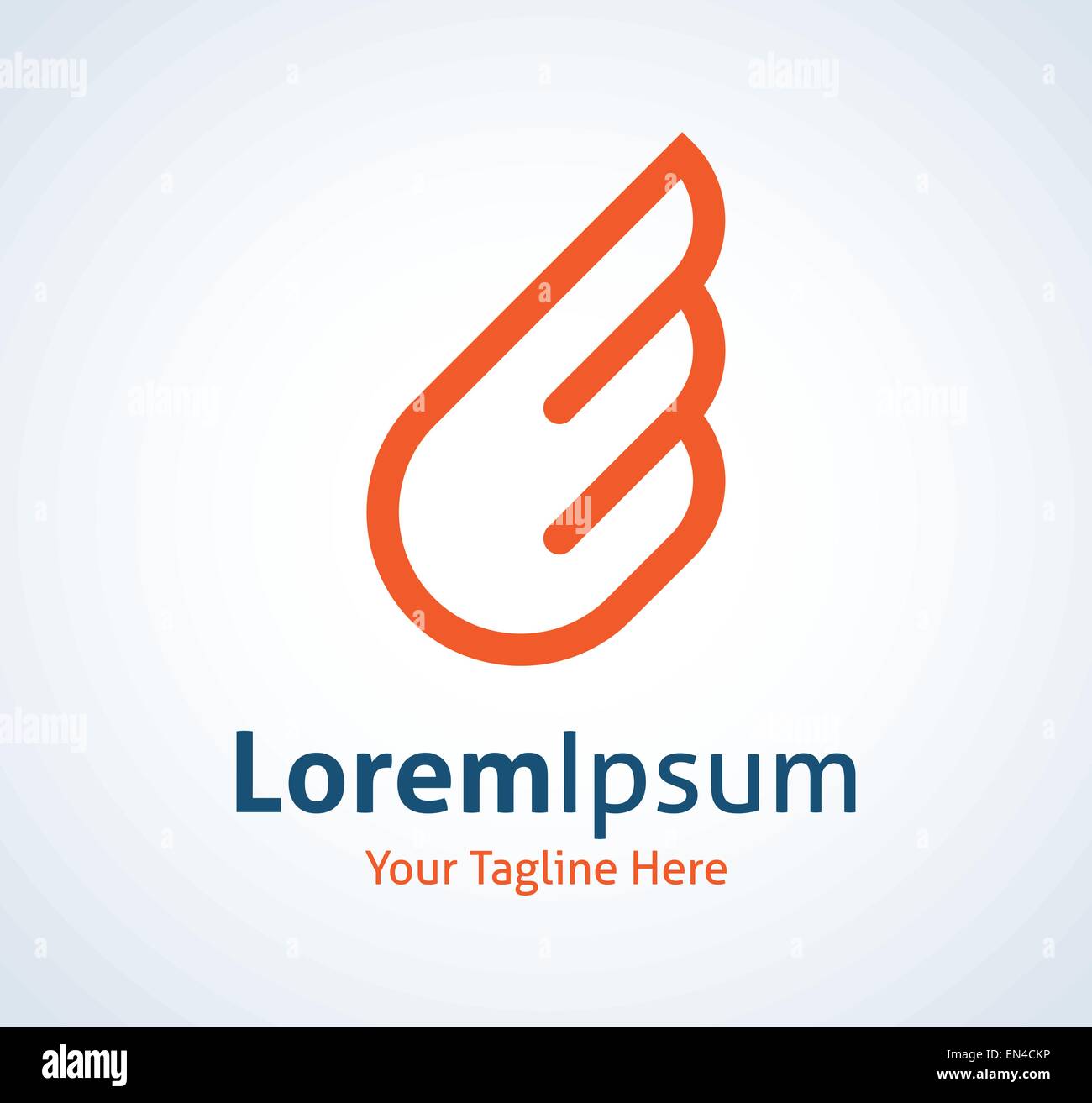 Orange simple wing logotype vector logo icon Stock Vector Image & Art ...