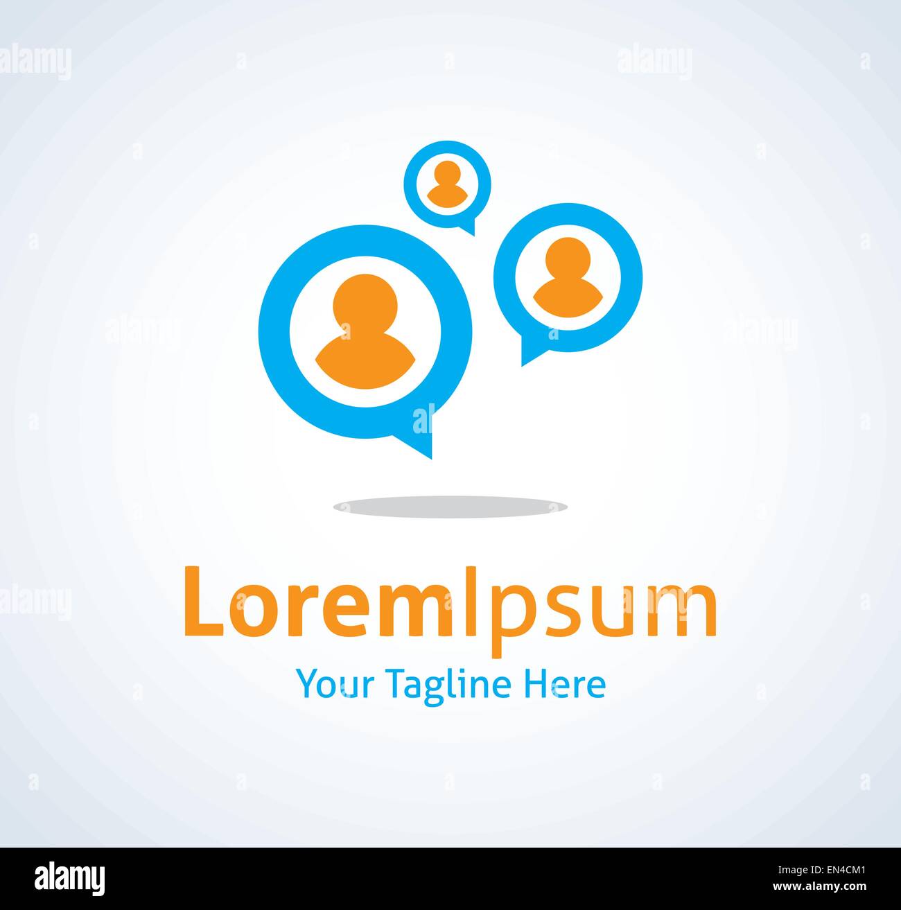 Social media profile chat bubble network vector logo icon Stock Vector ...