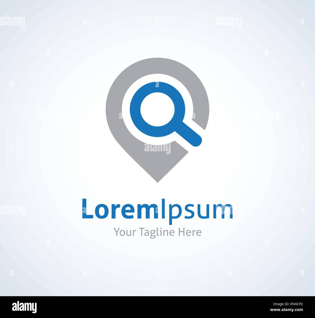 Search internet web with magnifying glass locator vector logo icon ...