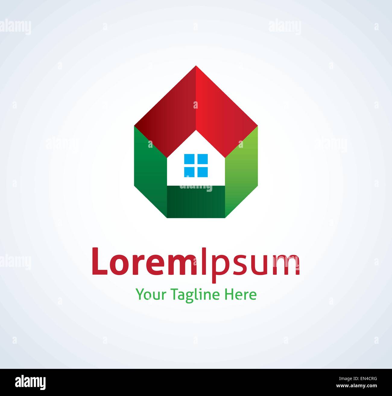 Green home red roof vector logo icon Stock Vector Image & Art - Alamy