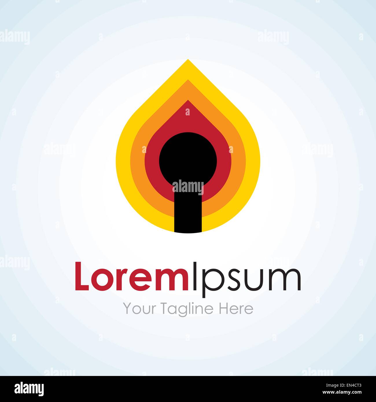 Light safety match fire security lock icon simple elements logo Stock ...