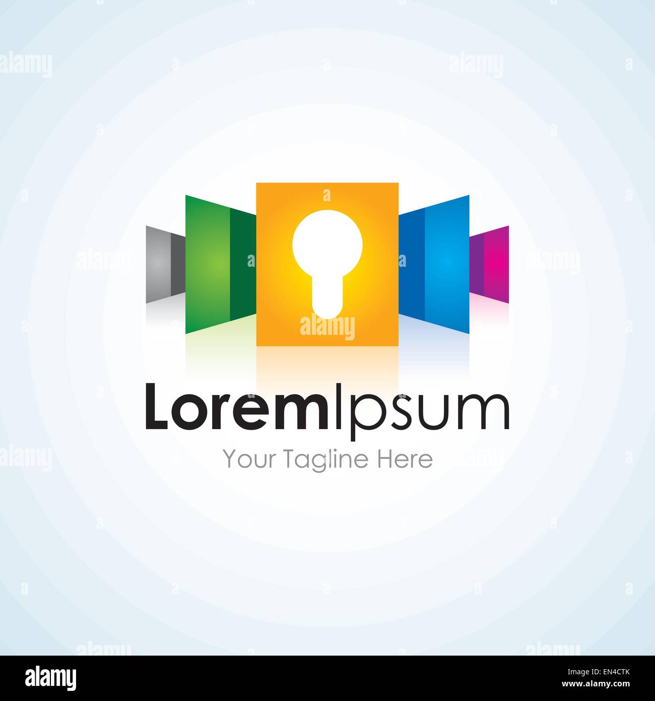 Creative lock up system security icon simple elements logo Stock Vector ...