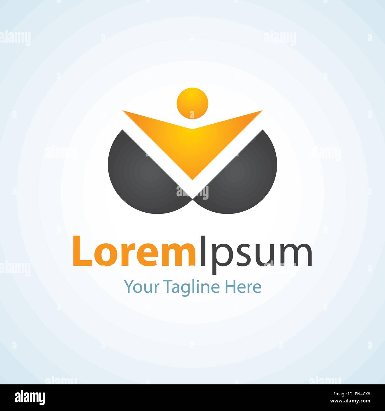 Life focus leader innovator golden man icon simple elements logo Stock ...